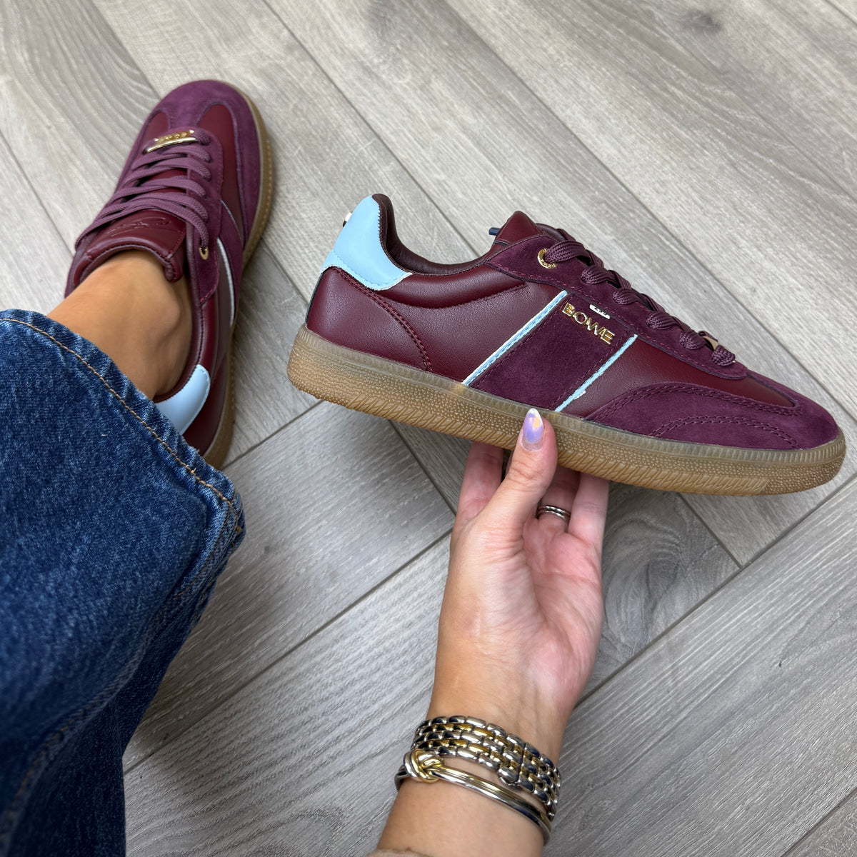 Lloyd & Pryce ‘Chilliers/Dunke’ Gum Sole Trainer With Blue Heel - Cabe – Fred Funk