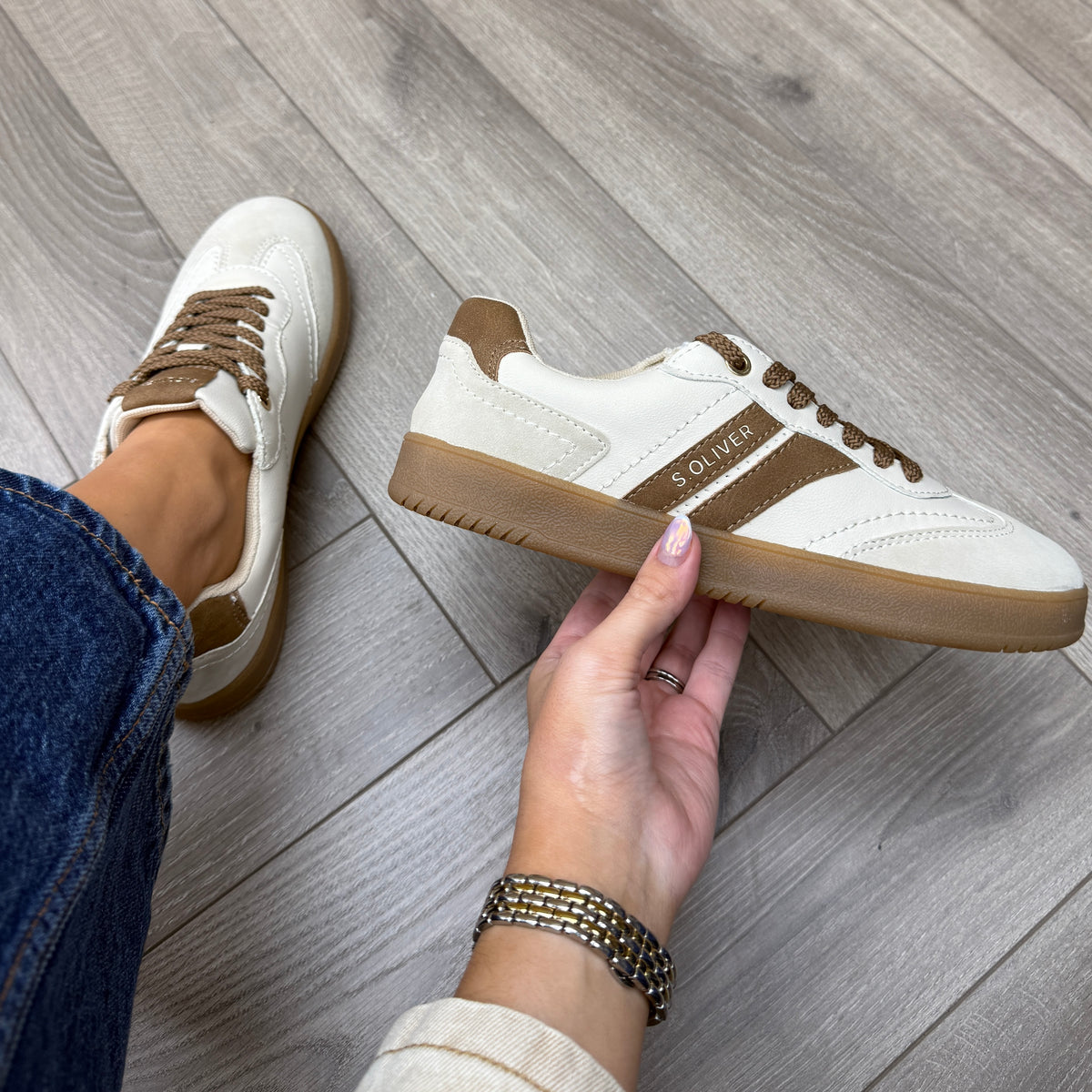 S.Oliver (S38) Gum Sole Trainer 23652 - Cream Comb – Fred Funk