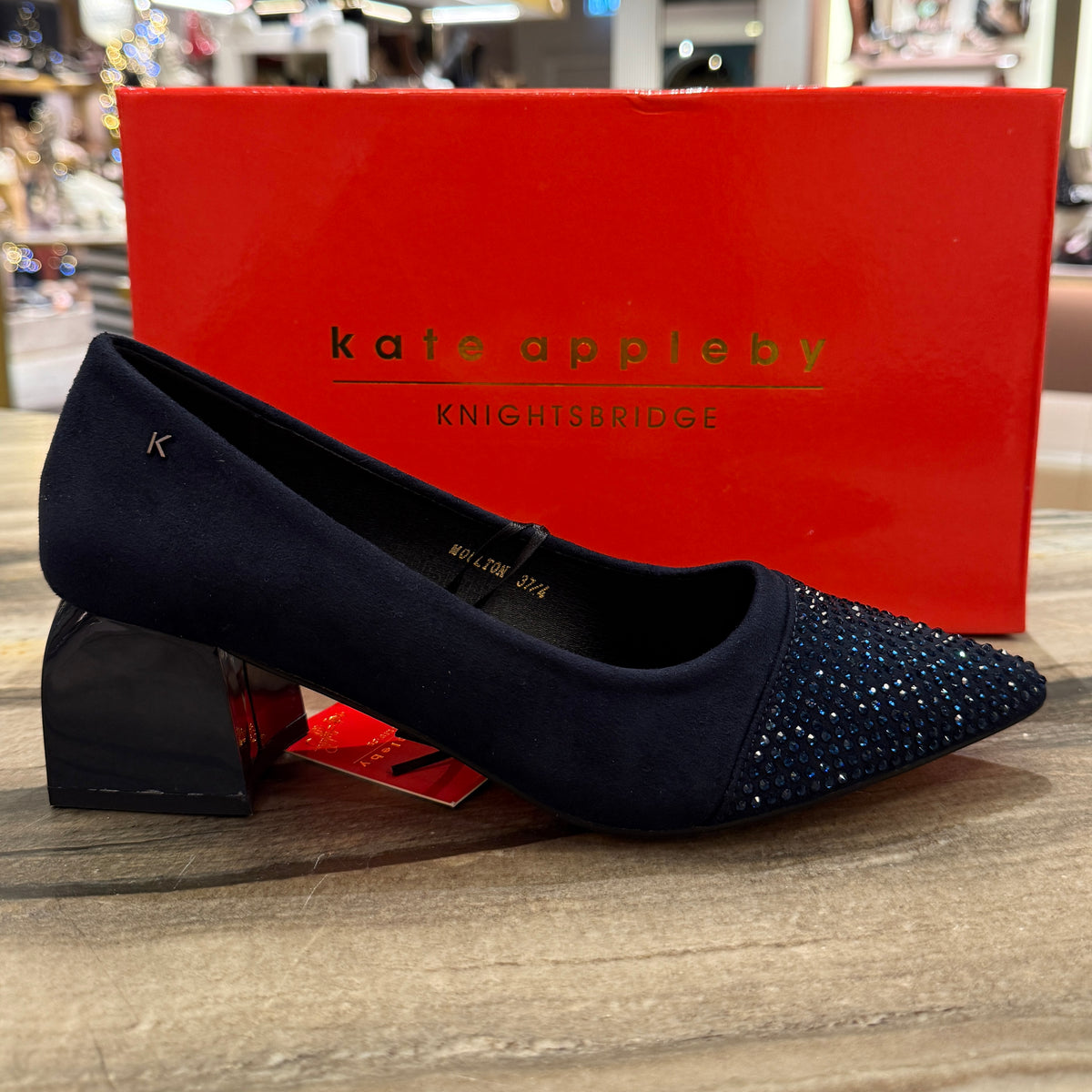 Kate Appleby ‘Moulton’ Pointed Toe Shoe With Diamanté Toe - Sapphire S ...